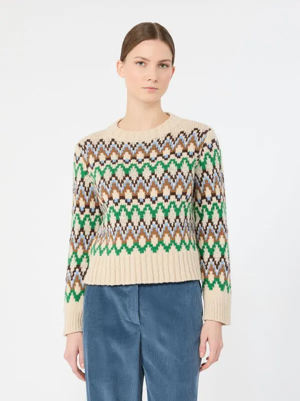 Max Mara Jacquard Wool And Cashmere Sweater