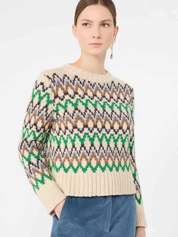 Max Mara Jacquard Wool And Cashmere Sweater