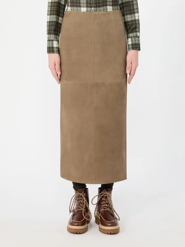 Max Mara Suede Midi Skirt