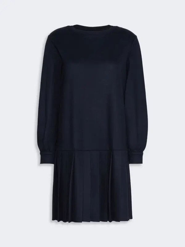 Max Mara Jacquard Jersey Pleated Short Dress