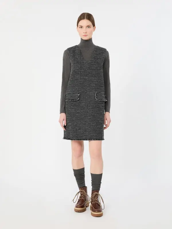 Max Mara Bouclé Jersey Sleeveless Dress