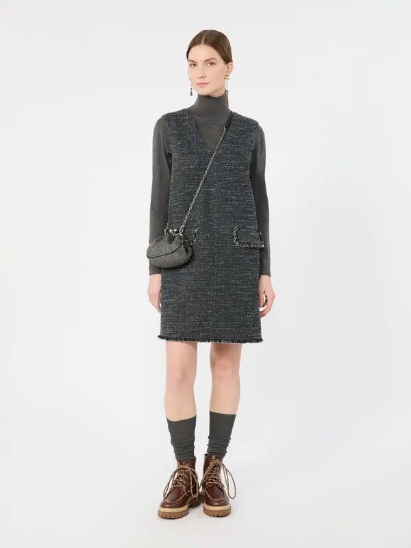 Max Mara Bouclé Jersey Sleeveless Dress
