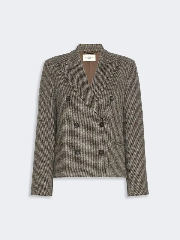 Max Mara Double-breasted Jacket In Micro Jacquard Jersey