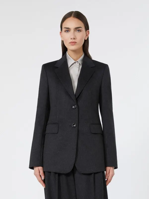 Max Mara Single-breasted Wool Broadcloth Blazer