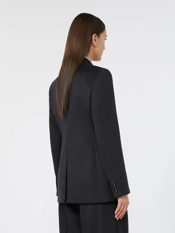 Max Mara Single-breasted Wool Broadcloth Blazer