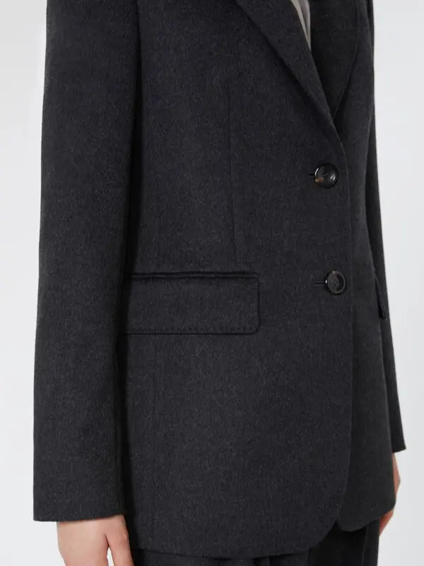 Max Mara Single-breasted Wool Broadcloth Blazer