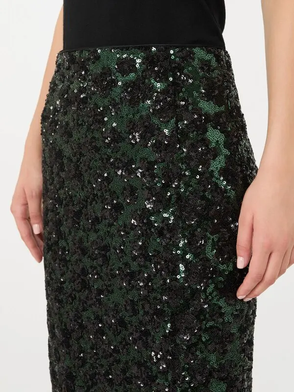 Max Mara Tulle Sequinned Pencil Skirt