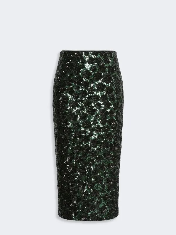 Max Mara Tulle Sequinned Pencil Skirt