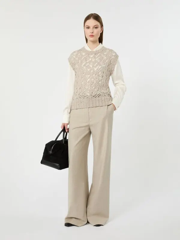 Max Mara Stretch Wool Flannel Joggers