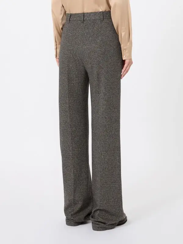 Max Mara Flared Jacquard Jersey Trousers
