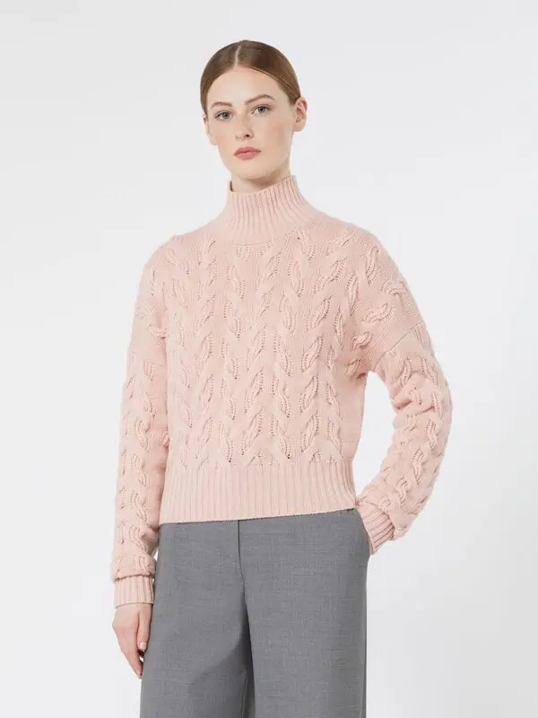 Max Mara Wool And Cashmere Cable-knit Sweater