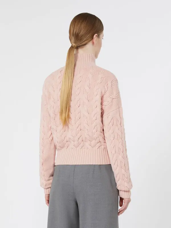 Max Mara Wool And Cashmere Cable-knit Sweater