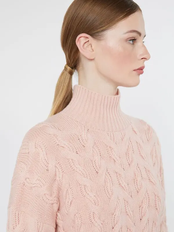 Max Mara Wool And Cashmere Cable-knit Sweater