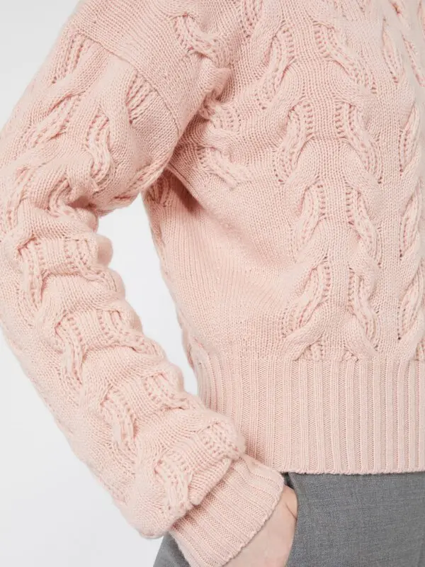 Max Mara Wool And Cashmere Cable-knit Sweater