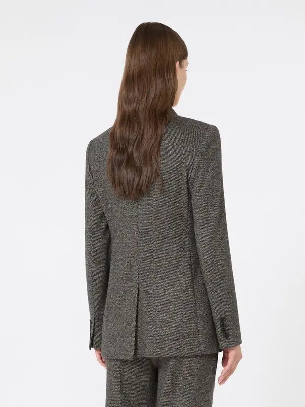 Max Mara Double-breasted Jacquard Jersey Blazer