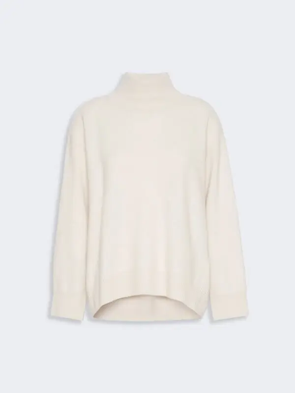 Max Mara Brushed Wool Polo-neck Sweater - Sand