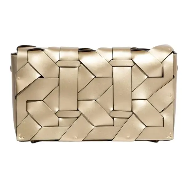 THE BAG ICON Zenobia Woven Clutch