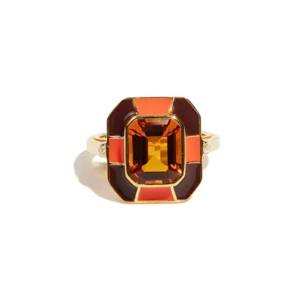 THE BAG ICON The Icon Statement Ring - Orange