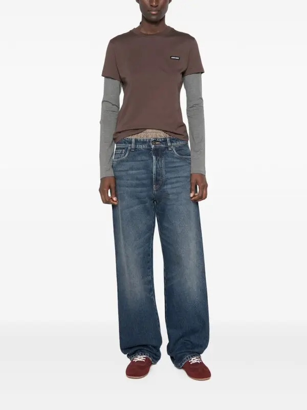 Miu Miu Layered Cotton T-shirt