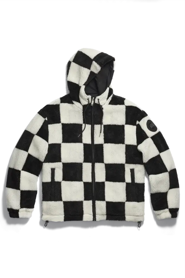 Canada Goose Harrier Après Fleece Hoodie - Bone/black Check