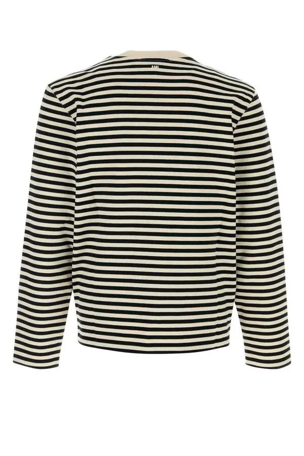 AMI Paris Embroidered Cotton T-shirt