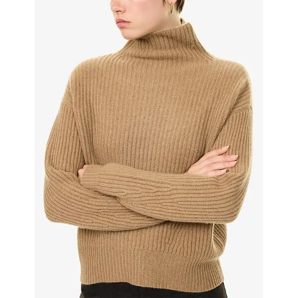 Le Kasha High-neck Rib-knit Cashmere Jumper