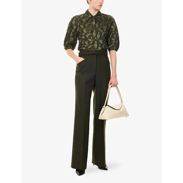 Gabriela Hearst Sansi Fringed Silk-blend Shirt
