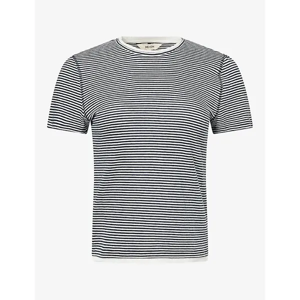 ME+EM Double-layered Striped Cotton T-shirt