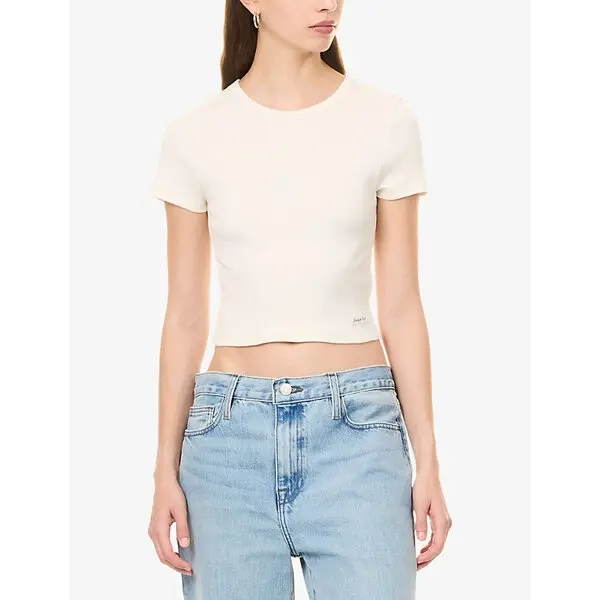 Sporty & Rich Ribbed Stretch-cotton T-shirt