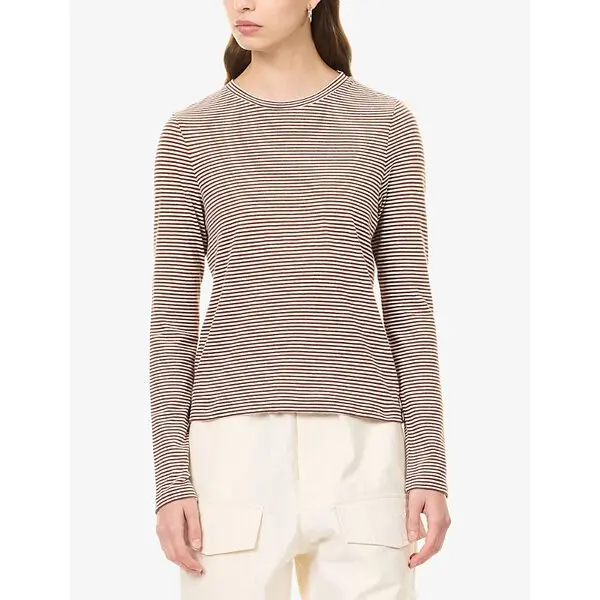 ME+EM Me + Em Striped Cotton T-shirt