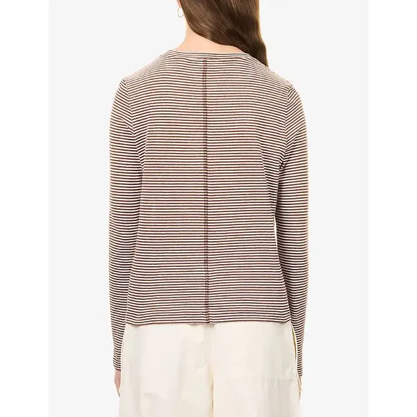 ME+EM Me + Em Striped Cotton T-shirt