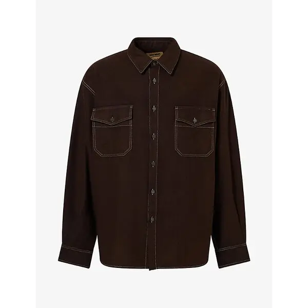 UMA WANG Tavis Flap-pockets Wool-blend Shirt