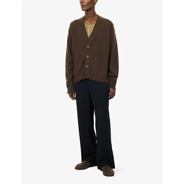 UMA WANG Cashmere Raw-edge Cardigan