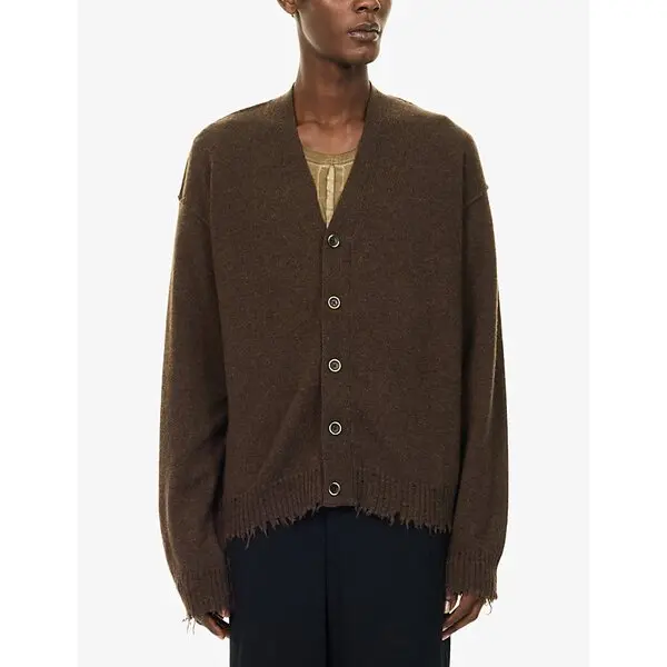 UMA WANG Cashmere Raw-edge Cardigan