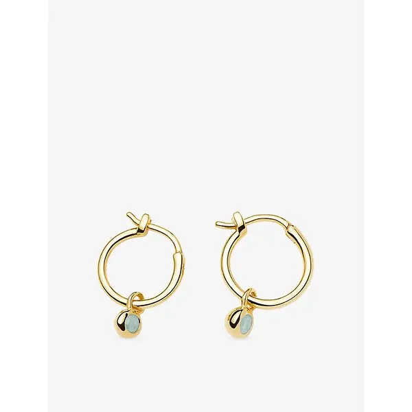 MISSOMA March Birthstone Mini Charm Hoop Earrings - Gold