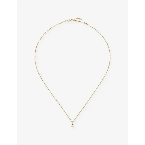 MISSOMA Fine Initial Mini C 14ct Yellow Pendant Necklace - Gold