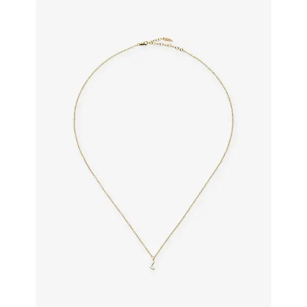 MISSOMA Fine Initial Mini L 14ct Yellow Pendant Necklace - Gold