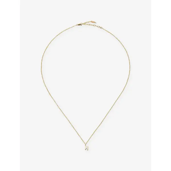 MISSOMA Fine Initial Mini H 14ct Yellow Pendant Necklace - Gold