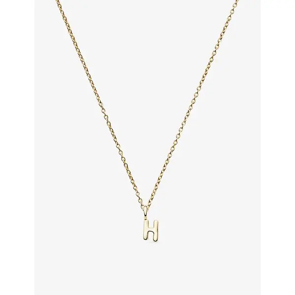 MISSOMA Fine Initial Mini H 14ct Yellow Pendant Necklace