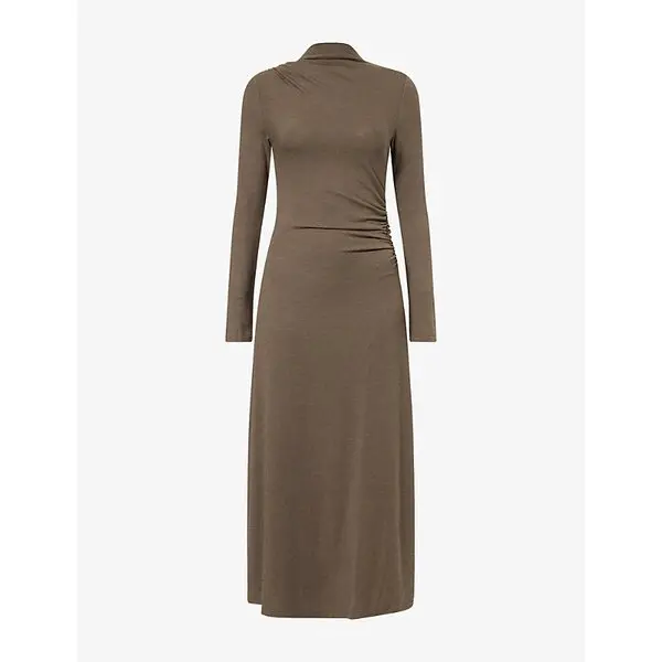 Rails Margaret Draped-panel Jersey Midi Dress
