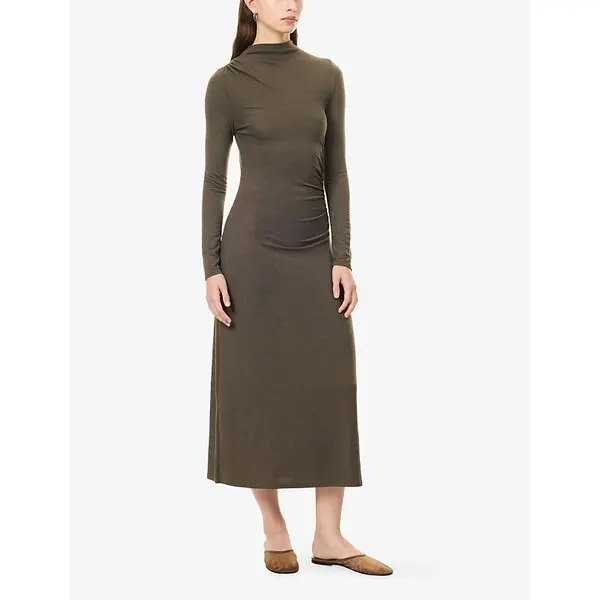 Rails Margaret Draped-panel Jersey Midi Dress
