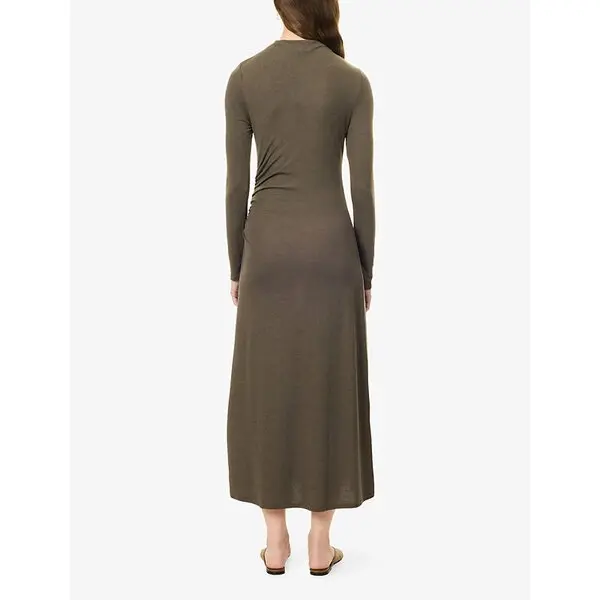 Rails Margaret Draped-panel Jersey Midi Dress