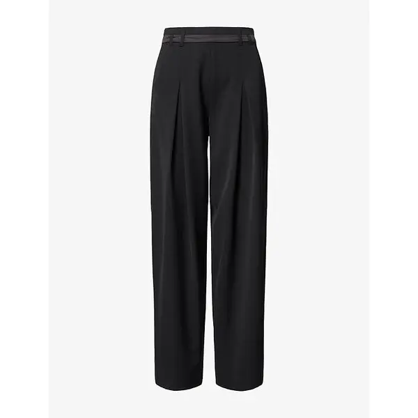 ME+EM Side-stripe Tapered Wool-blend Trousers