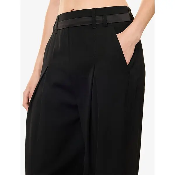 ME+EM Side-stripe Tapered Wool-blend Trousers