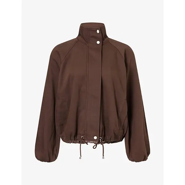 Rails Blake Drawstring-hem Cotton-blend Jacket - Espresso