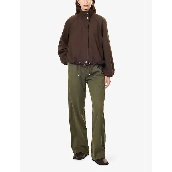 Rails Blake Drawstring-hem Cotton-blend Jacket - Espresso