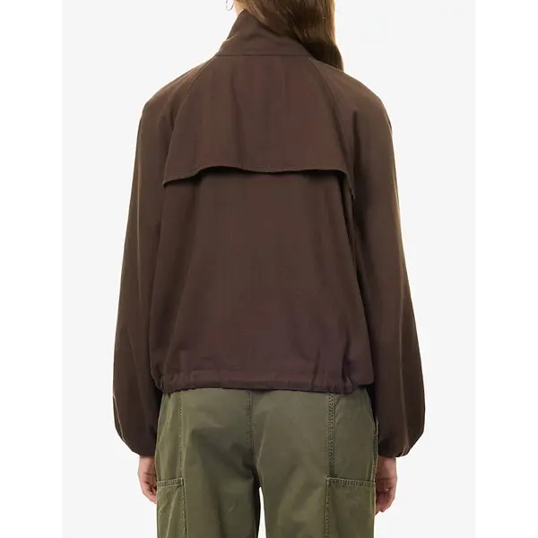 Rails Blake Drawstring-hem Cotton-blend Jacket - Espresso