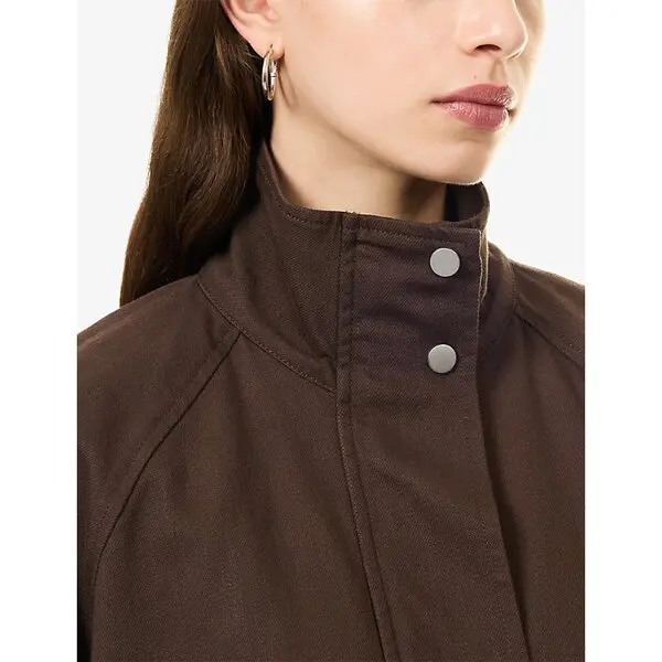 Rails Blake Drawstring-hem Cotton-blend Jacket - Espresso