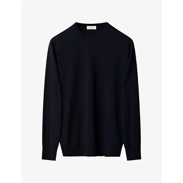 Eton Crew-neck Wool-knitted Jumper - Black