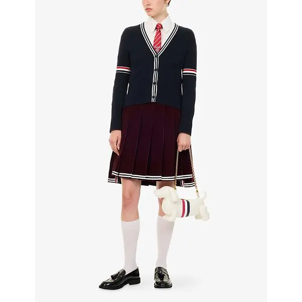 Thom Browne Sailboat Striped Cotton Cardigan